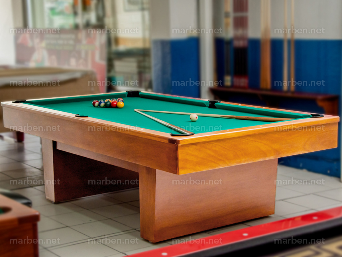 Mesa de Billar California Madera Pino Color Olmo Tamaño 7 Ft